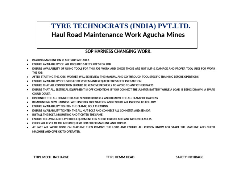 Sop For Wiring Harness. | PDF