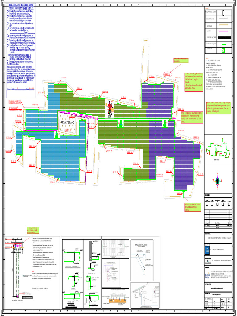 Uty23004-El-dwg-0013 - Solar Array Earthing Layout | PDF