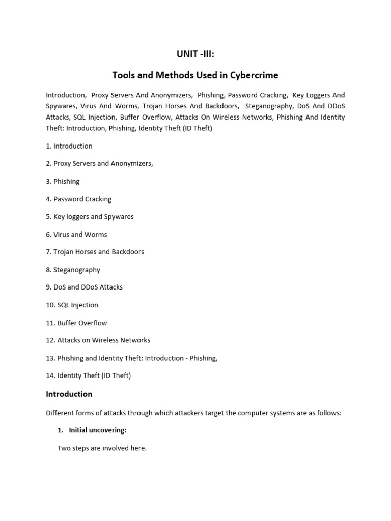 Cyber Security Unit 3 | PDF