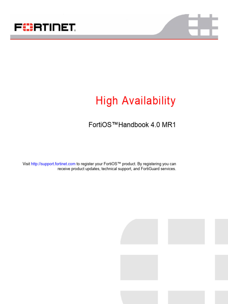 Fortigate High Availability 40 mr1 | PDF