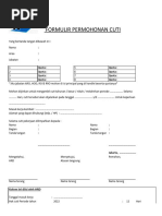 Compensatory Off (C-Off) Form | PDF