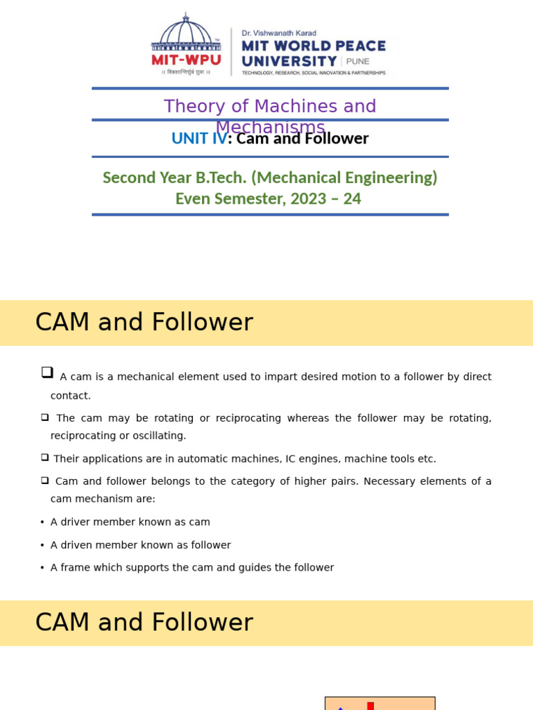 Unit-6 Cam and Follower | PDF