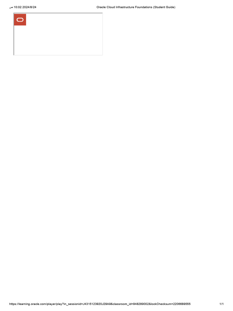 Oracle Cloud Infrastructure Foundations (Student Guide) | PDF