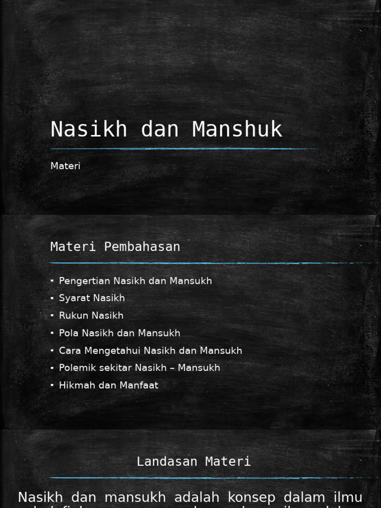 Nasikh Dan Manshuk | PDF