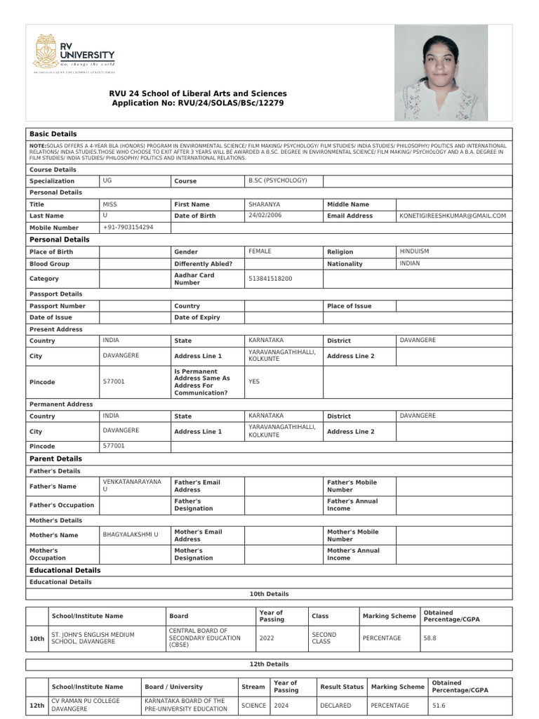 Application Form RVU 24 SOLAS BSC 12279 | PDF