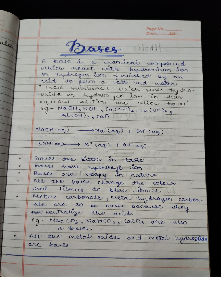 Chemistry Ch-2 Bases | PDF Chemistry Ch-2 Bases | PDF