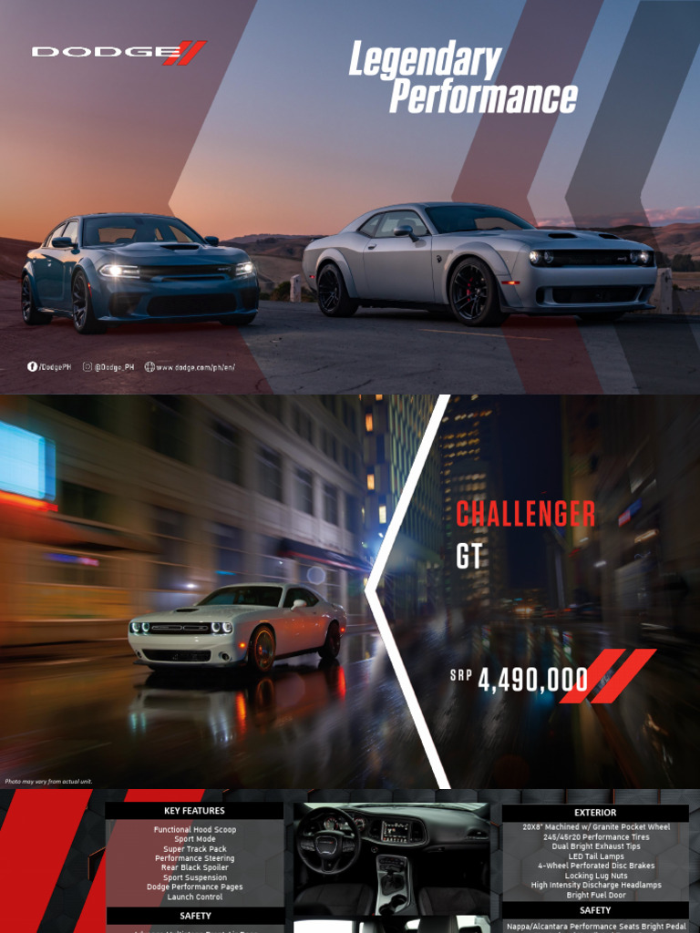 Dodge Challenger Brochure | PDF | Car Body Styles | Car