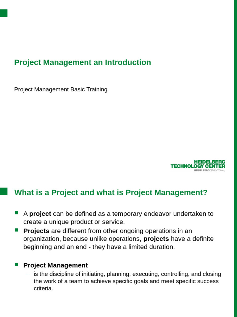 03 Project Management Introduction | PDF