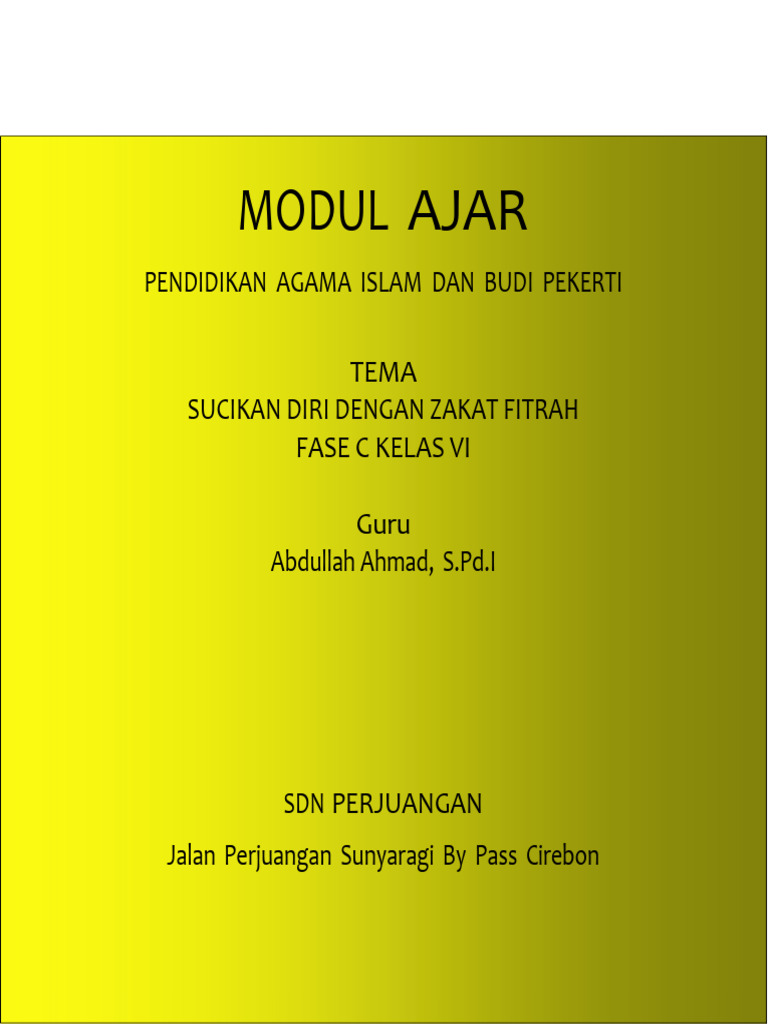 Contoh Modul Ajar PBL | PDF
