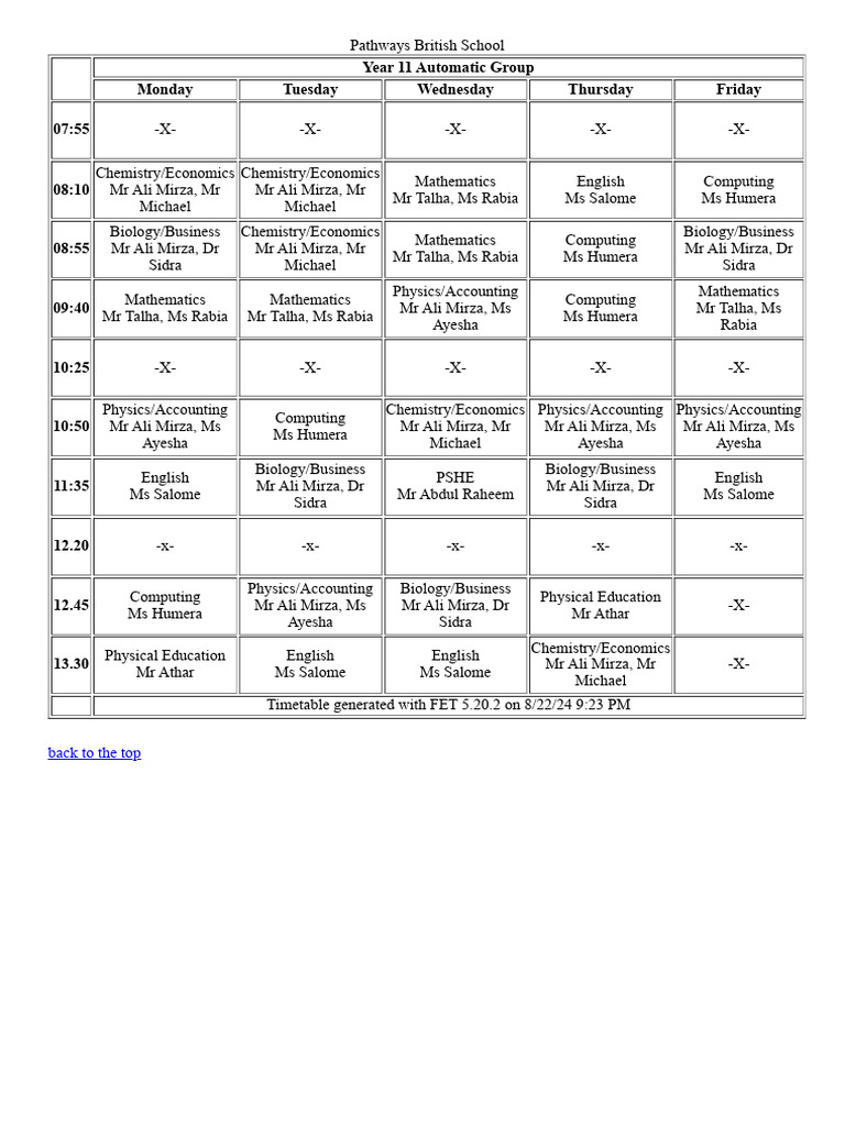 Pathways British School Year 11 Version 2 | PDF