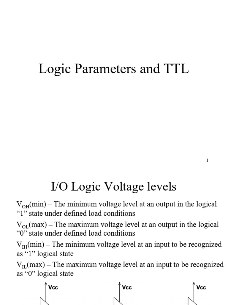 Lec6 - Logic - Parameters and TTL | PDF