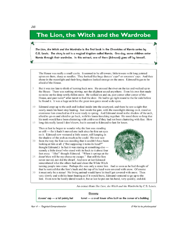 The Lion, The Witch and The Wardrobe | PDF