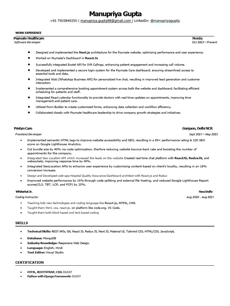 Manupriya Gupta | PDF