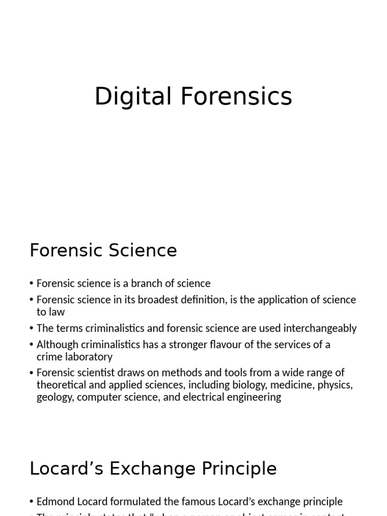 Digital Forensics Module 1 Part 1. | PDF
