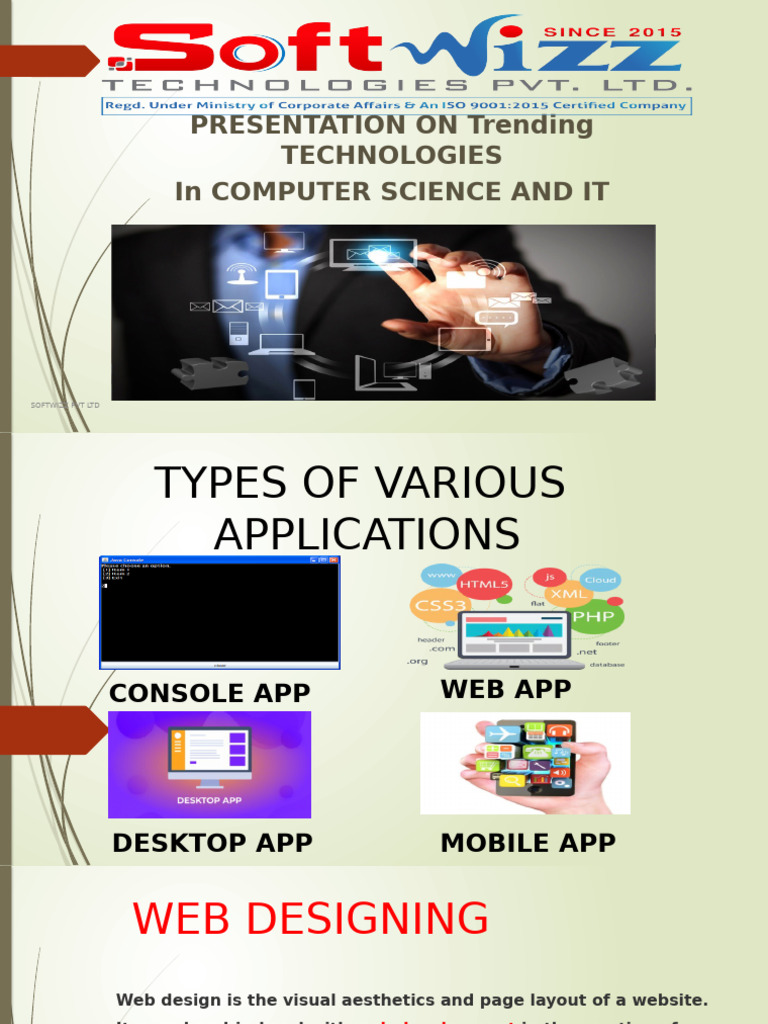 Trending Technologies in IT and Web Design | PDF | World Wide Web ...
