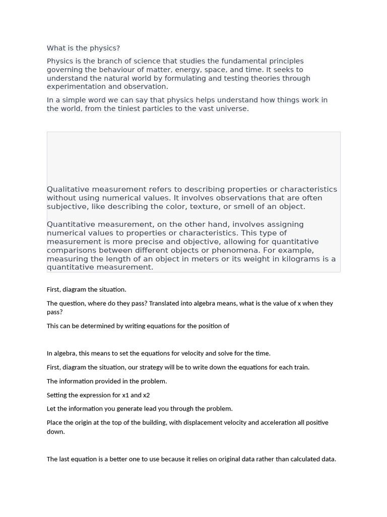 What Is The Physics | PDF | Measurement | Quantitative Research