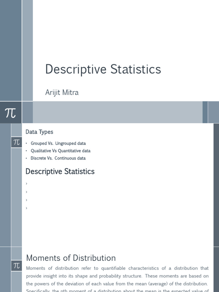 session 2 Descriptive Statistics and Representation of Data | PDF
