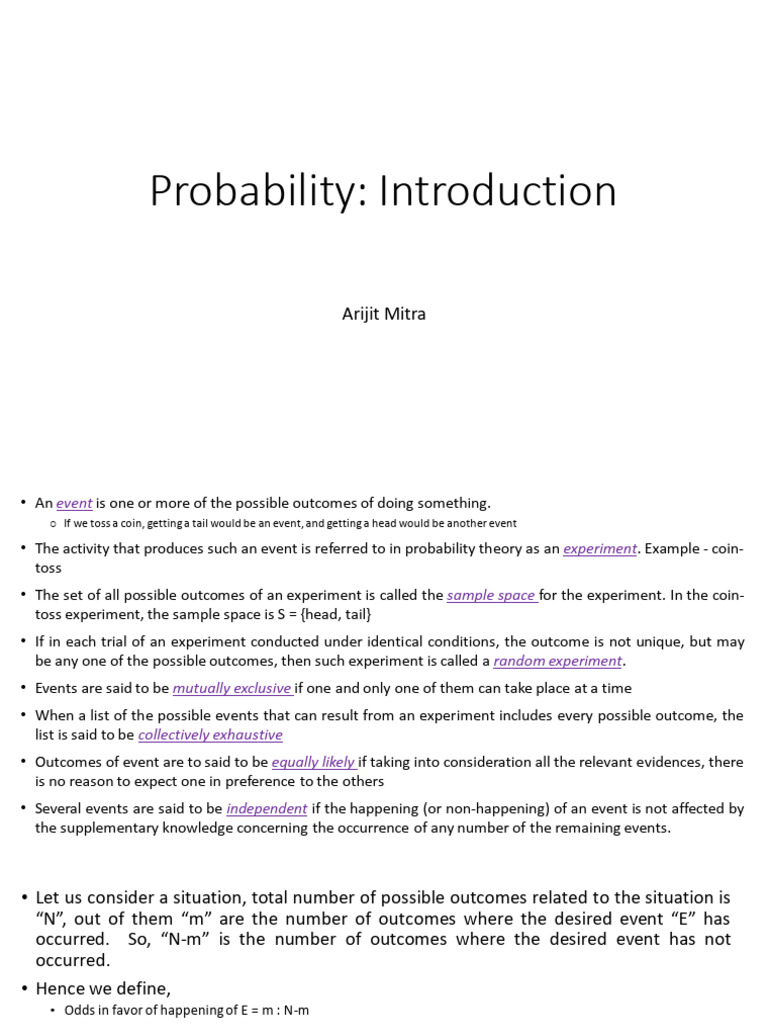 Session 3 - 4 - Probability Introduction | PDF
