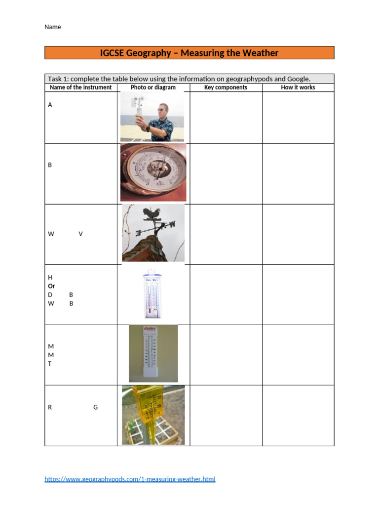 Measuring The Weather | PDF