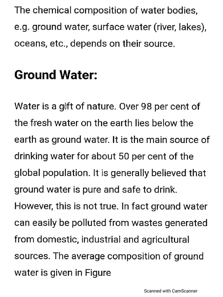 Chemical Composition of Water | PDF