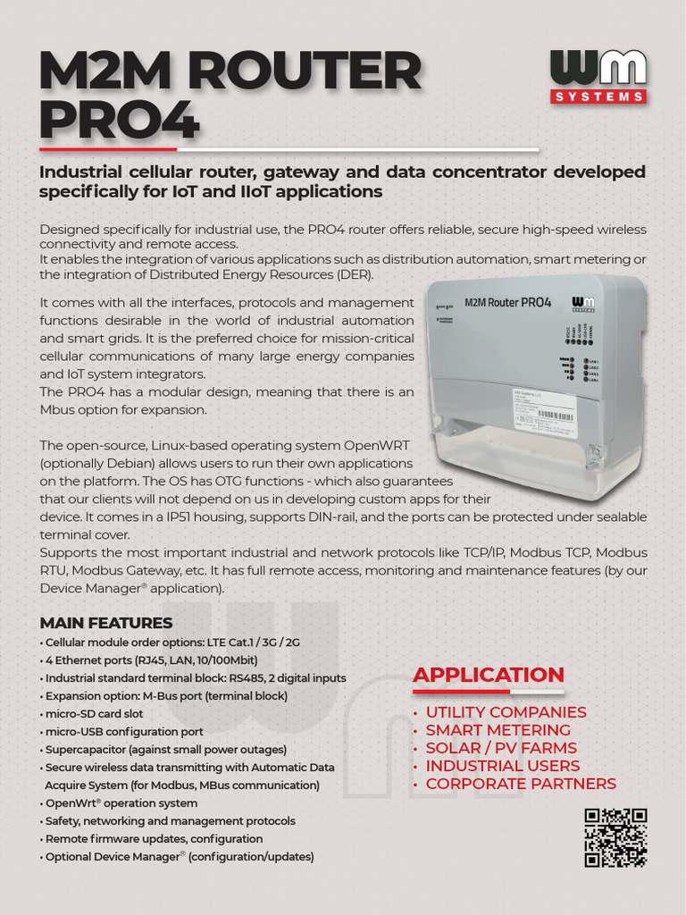 M2M Router PRO4 AC Datasheet 2023-ENG | PDF