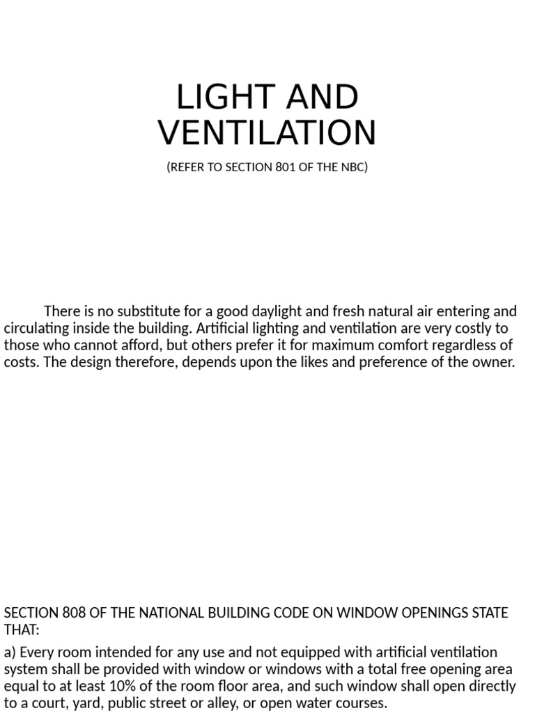 BSD Light and Ventilation | PDF