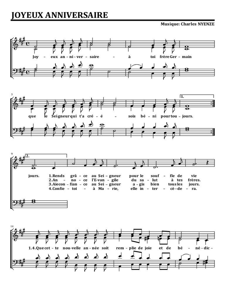 JOYEUX - ANNIVERSAIRE Germ | PDF