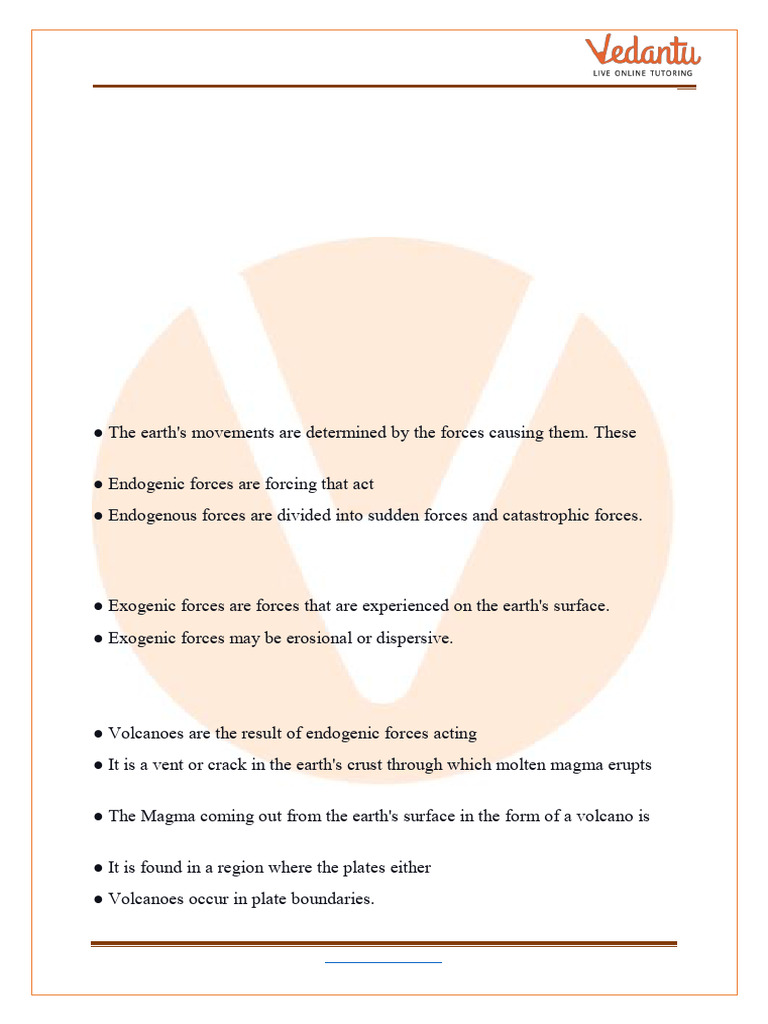 CBSE Class 7 Geography Our Changing Earth Revision Notes Free PDF | PDF