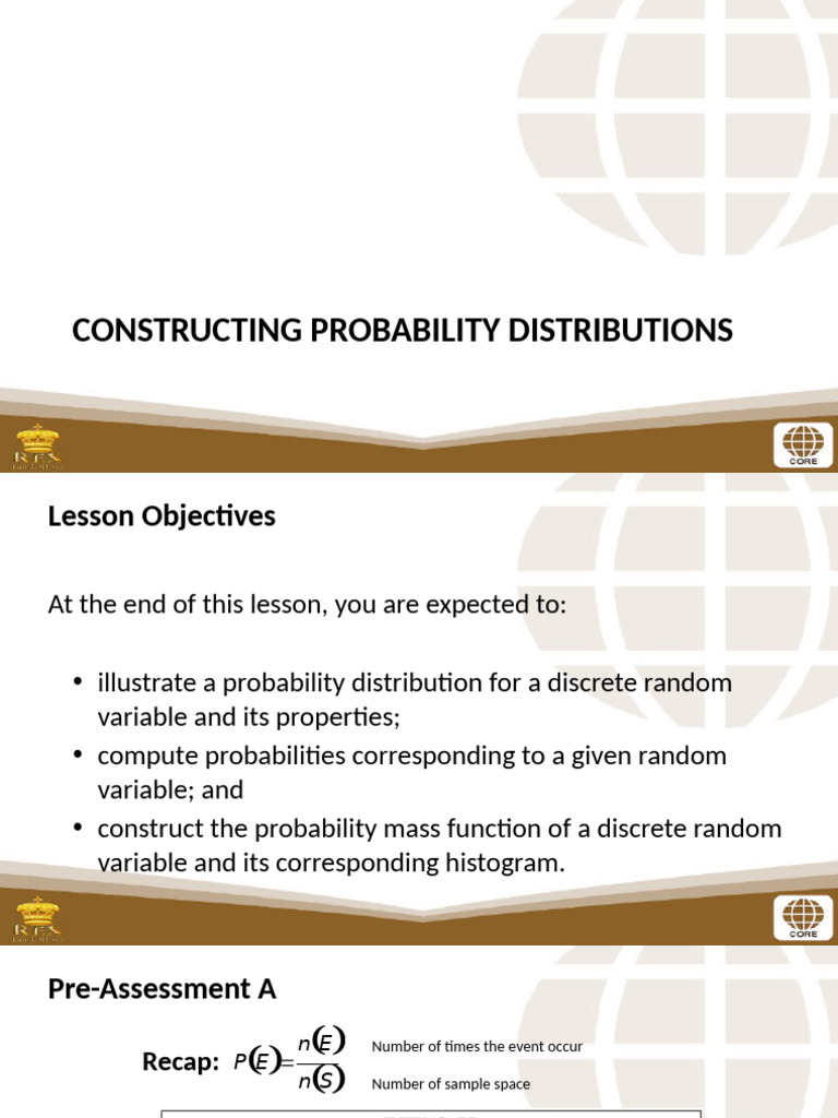 PSUnit I Lesson 2 Constructing Probability Distributions | PDF