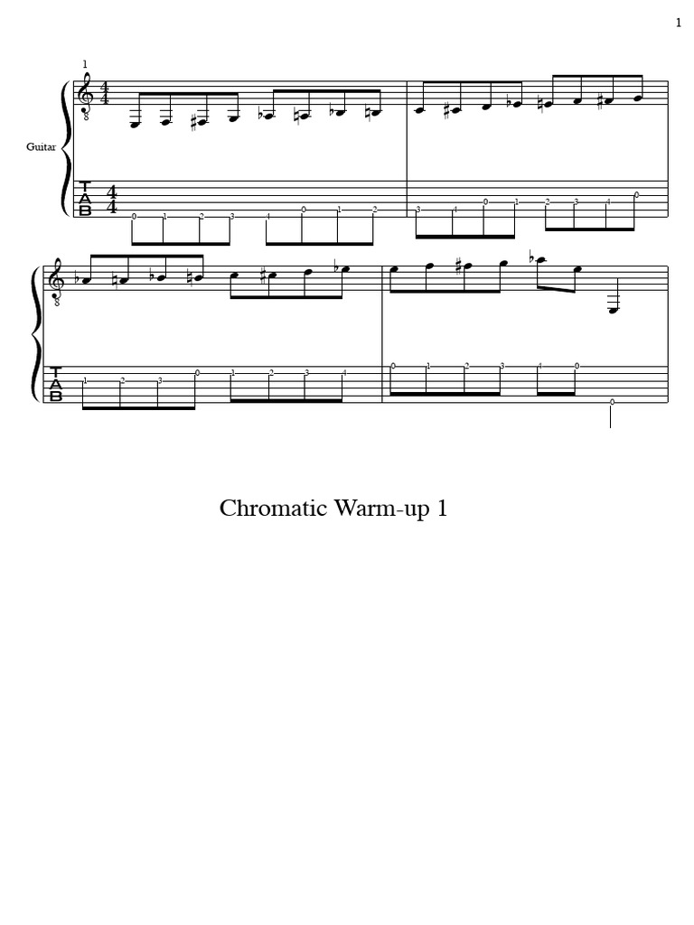Chromatic Warm-Up 1 | PDF