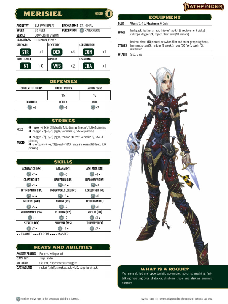 Pregens Merisiel Lvl1 | PDF