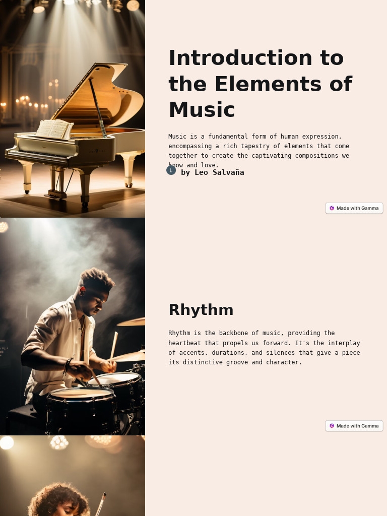 Introduction To The Elements of Music | PDF