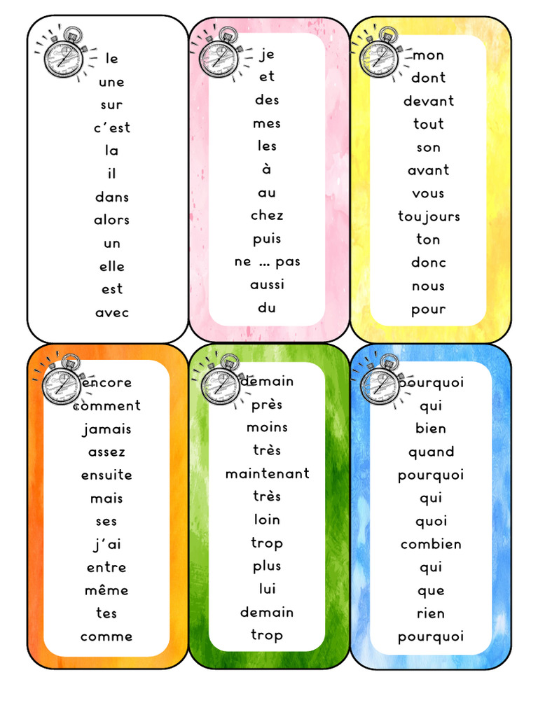 Ateliers Mots Outils Chrono CP | PDF