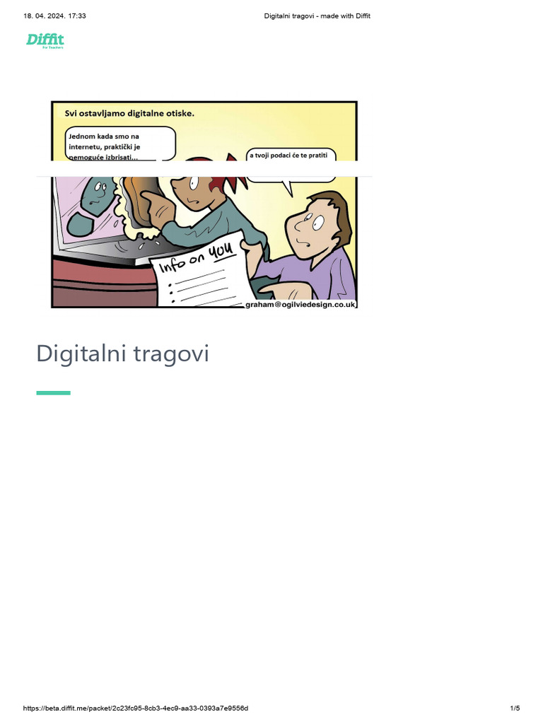 Digitalni Tragovi - Made With Diffit | PDF