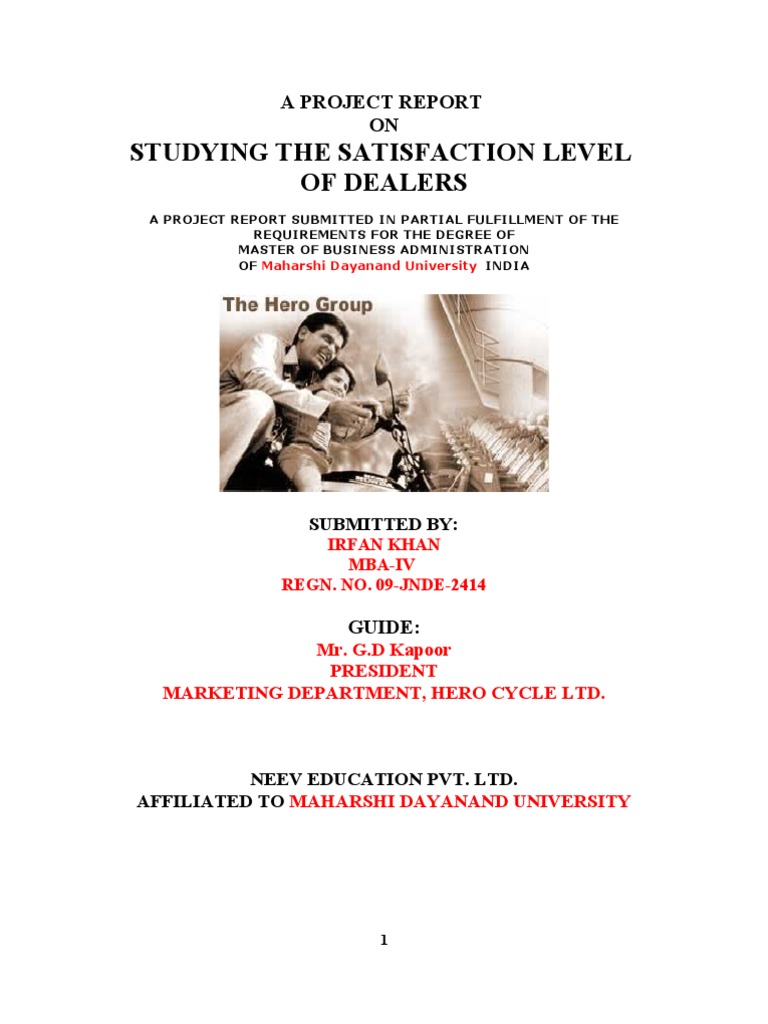 5) - Dealer Satisfaction (Hero Cycle) | PDF | Sampling (Statistics ...