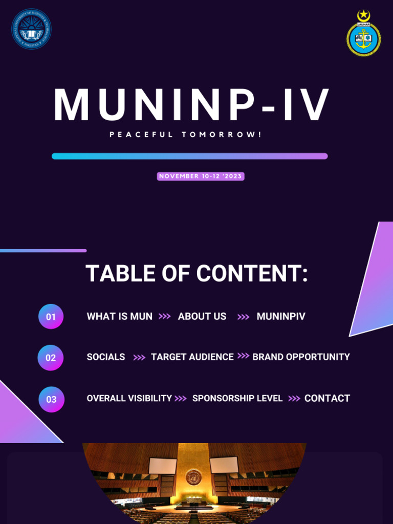 NUST-MUN IV Sponsorship Proposal | PDF