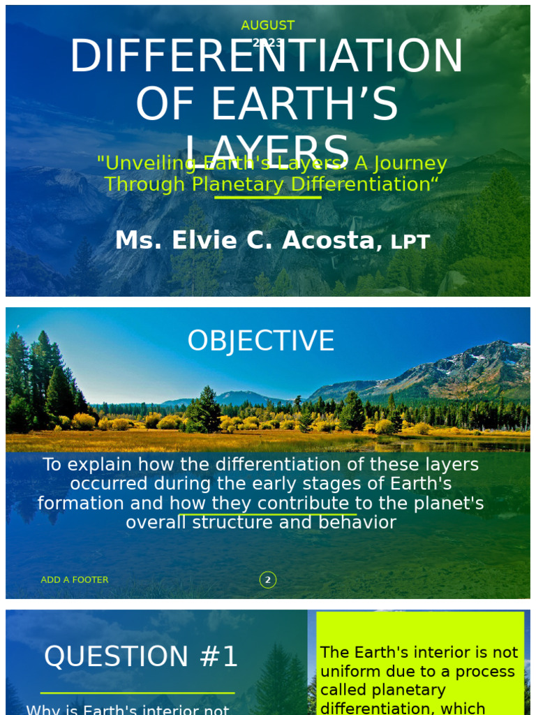 Ss DIFFERENTIATION OF EARTH'S LAYERS | PDF