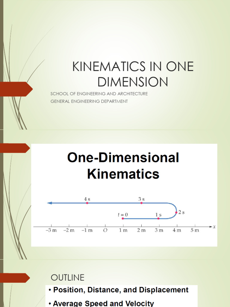 Lesson 1 Discussion Kinematics in One Dimension | PDF