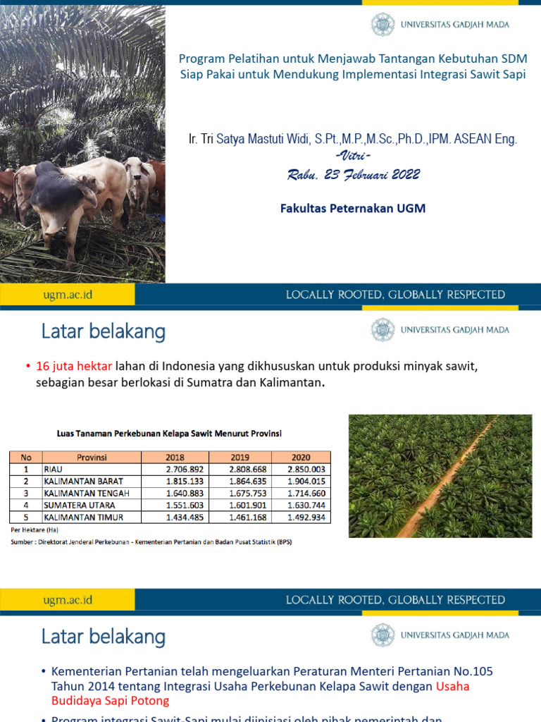 Speaker 3 DR TSM Widi - SDM Integrasi Sawit Sapi | PDF