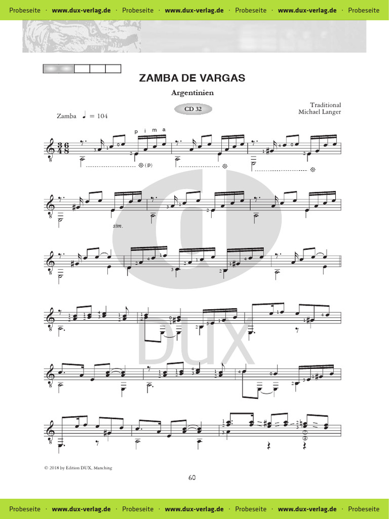 Zamba de Vargas Michael Langer | PDF
