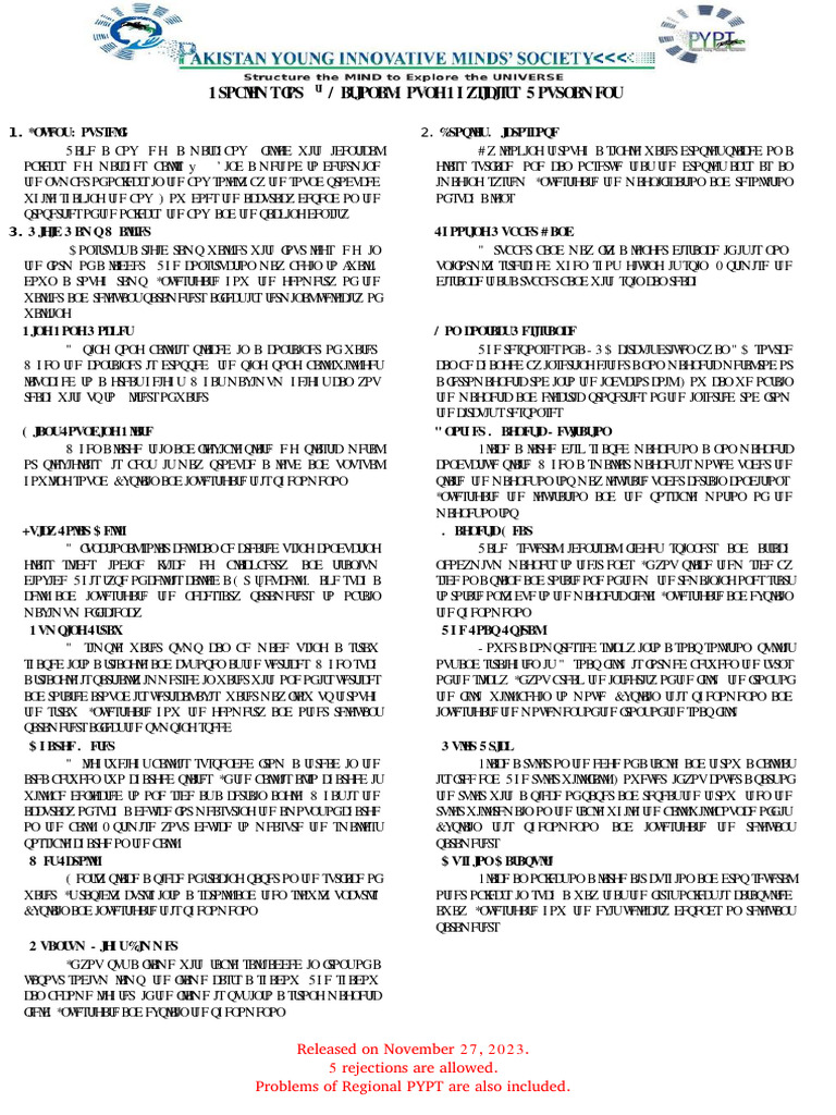 National Problems 2024 | PDF