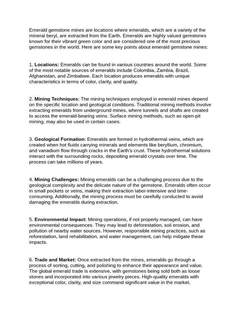 Gemstone Mines Pdf