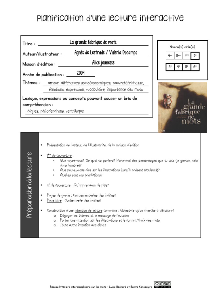 La Grande Fabrique de Mots Preparation | PDF