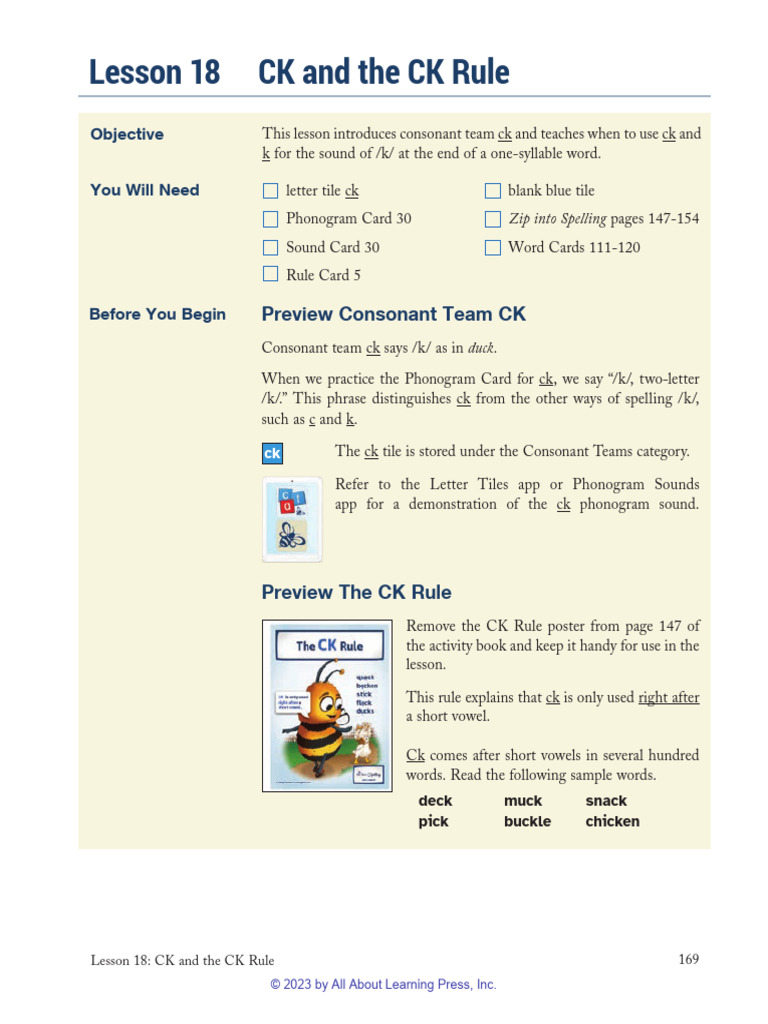 Aas L1 TM Lesson 18 | PDF