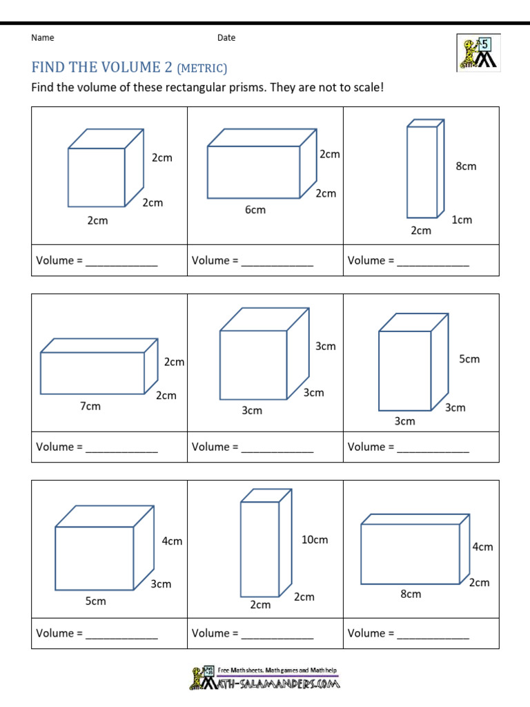 Find the Volume Metric 2 | PDF
