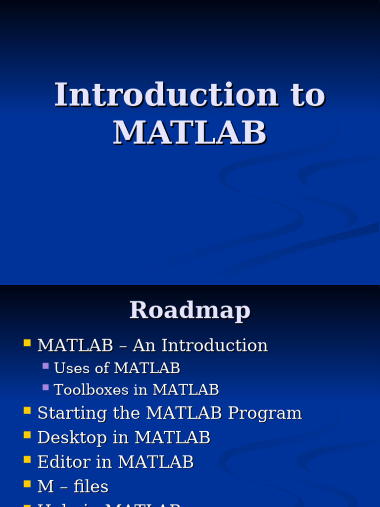 Intro To Matlab | PDF Intro To Matlab | PDF