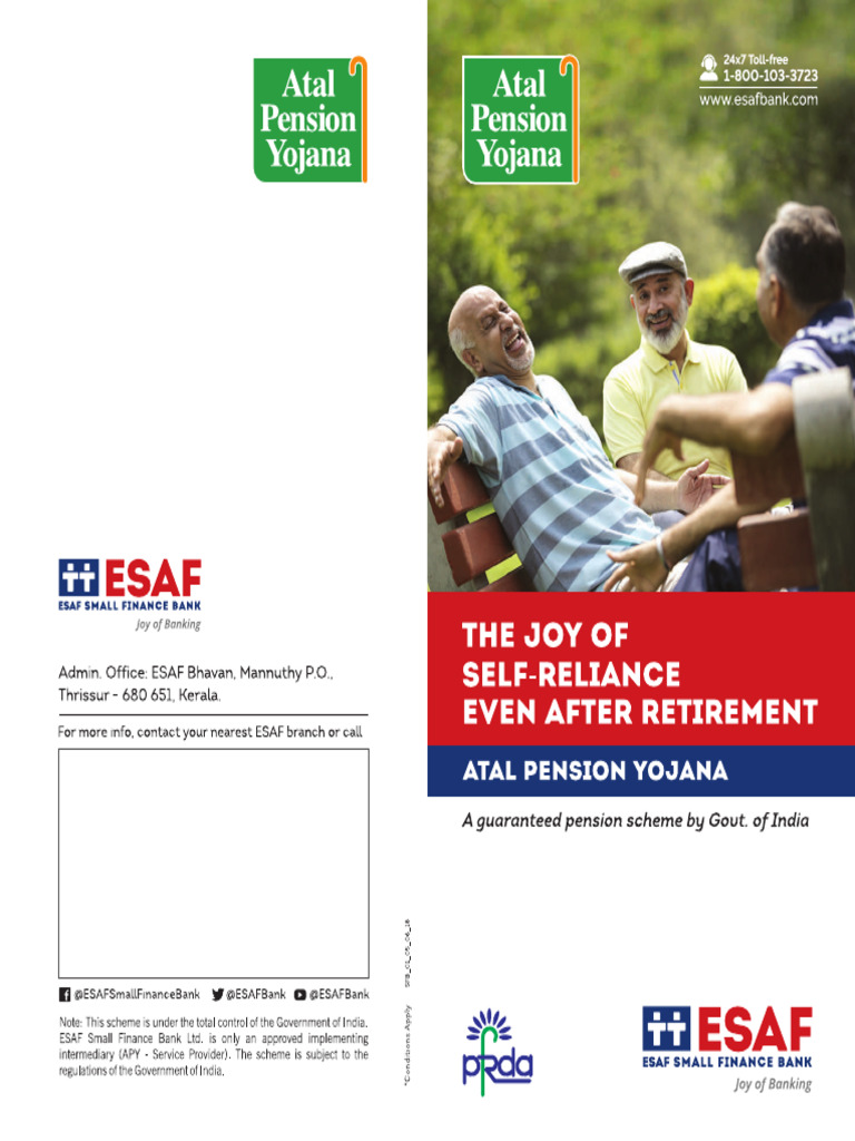 ESAF Atal Pension Yojana Leaflet | PDF