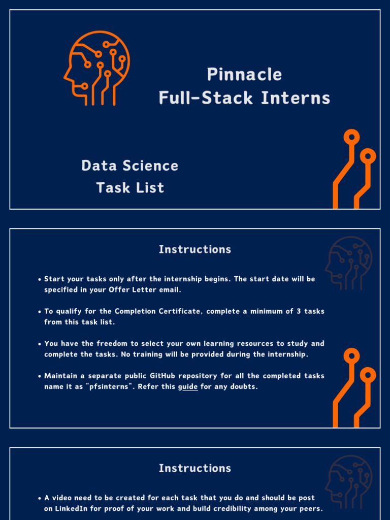 Data Science Task List Pfsinterns | PDF | Machine Learning ...