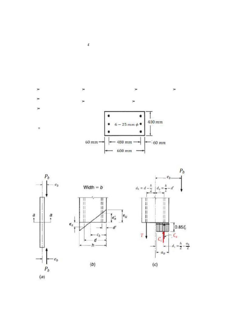 Problem 4 - Analysis of Rectangular Column Section at Balance Condition ...