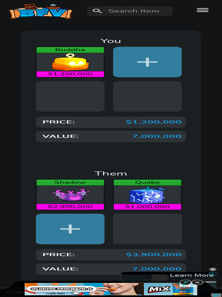 Blox Fruits Values - Calculator | PDF